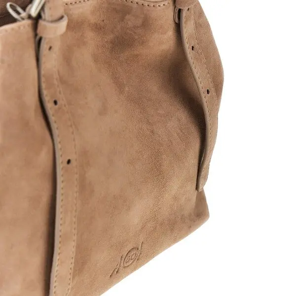 AUTENTICA 504 Suede Leather Small 'galatea' Bag