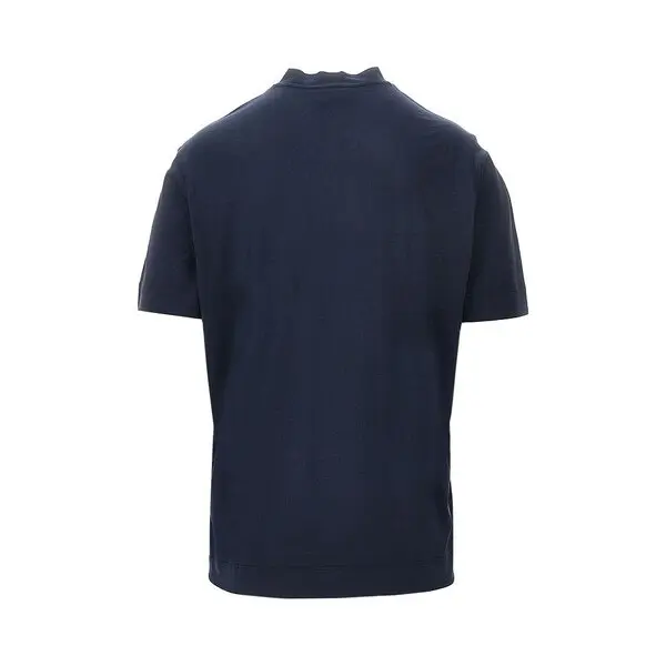 Emporio Armani Cotton And Silk-blend Short-sleeved T-shirt