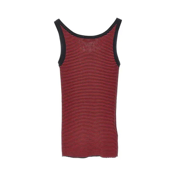 Prada Ribbed Silk Jersey Tank Top