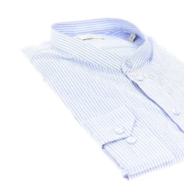 Etro Cotton Hirt With Triped Motif - Blue