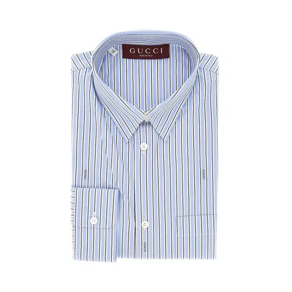 Gucci Striped Cotton Poplin Shirt