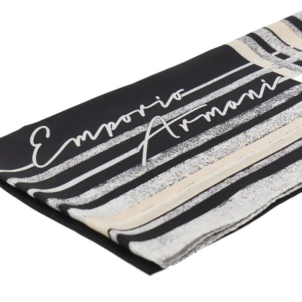 Emporio Armani Silk Scarf With Print