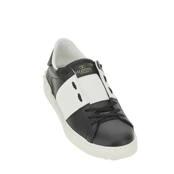 Valentino Garavani Open" Leather Sneakers With Studded Heel