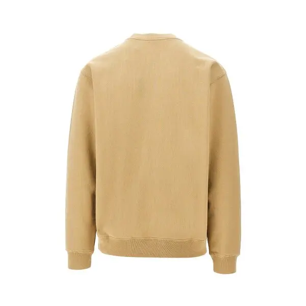 Jacquemus Fleece-back Cotton Jersey Crewneck Sweatshirt With Grosgrain Logo Label