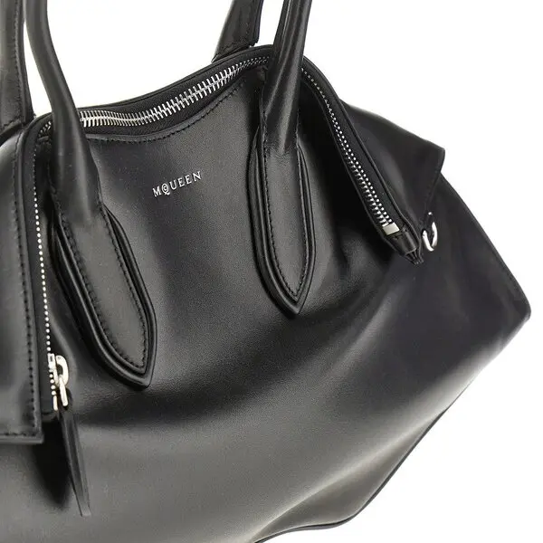 Alexander McQueen Nappa Leather Manta Shoulder Bag - Black