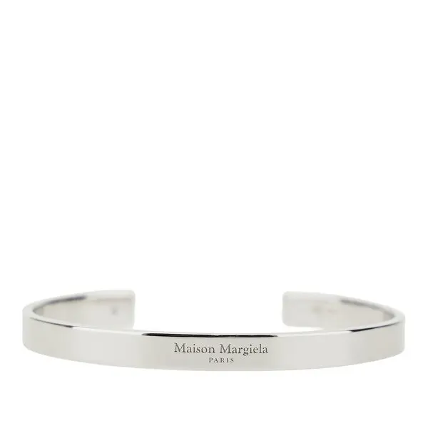 MAISON MARGIELA Engraved Logo Sterling Cuff Bracelet - Silver