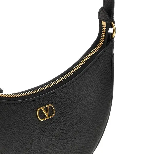 Valentino Garavani Vlogo Signature Mini Hobo Bag - Black