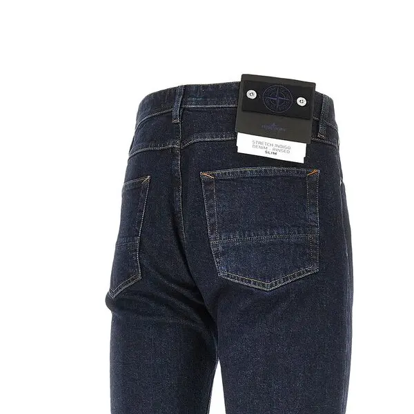 Stone Island Stretch Denim Slim Fit Jeans - Blue