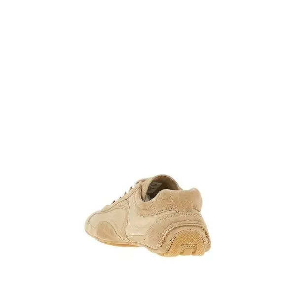 Prada Monte Carlo Re-edition 2005 Suede And Re-nylon Sneakers - Beige