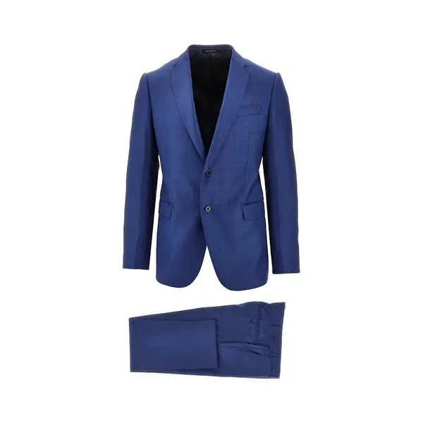 Emporio Armani Silky Finish Grisaille 'm Line' Suit - Blue