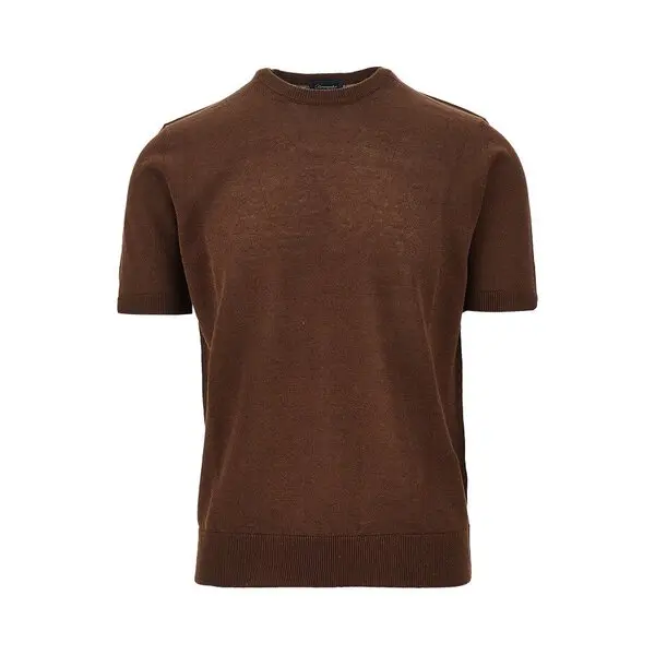 DRUMOHR Linen-blend Knitted T-shirt
