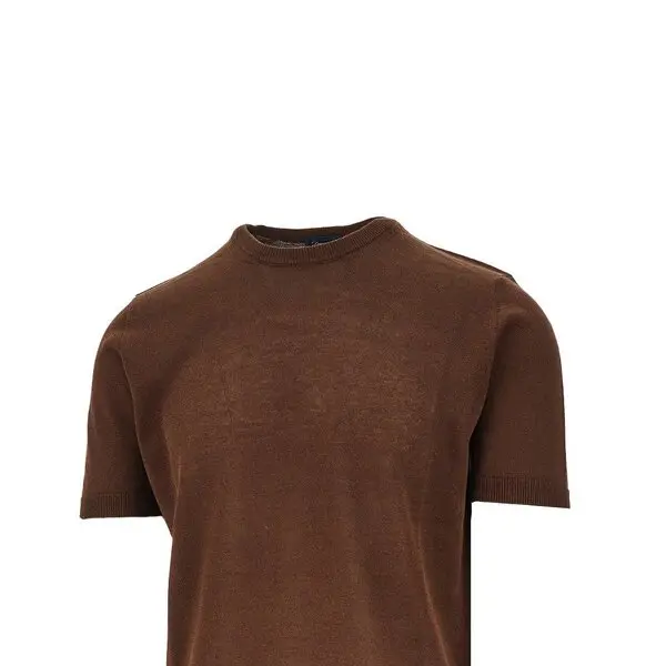 DRUMOHR Linen-blend Knitted T-shirt