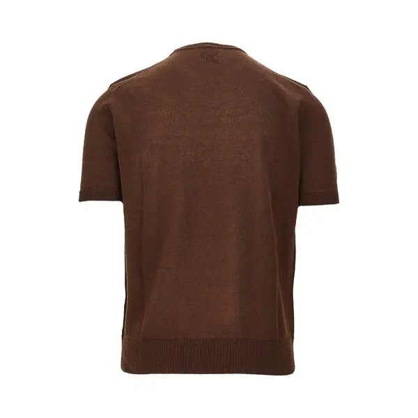 DRUMOHR Linen-blend Knitted T-shirt