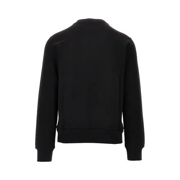 Dolce & Gabbana Crewneck Sweatshirt With Logo Plate - Black
