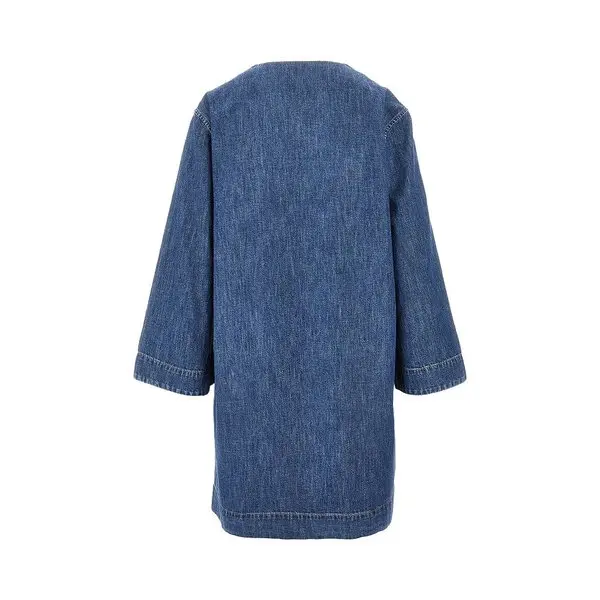 Valentino Garavani Denim Mini Dress With V Gold Detail