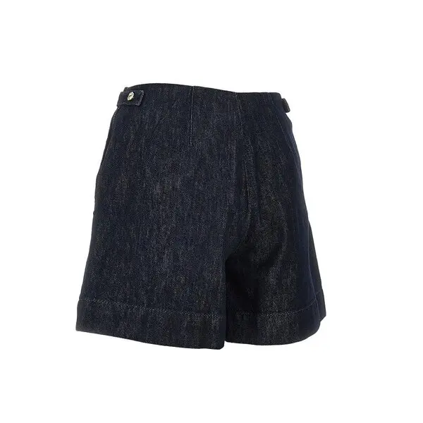 Emporio Armani Wide Leg Denim Shorts