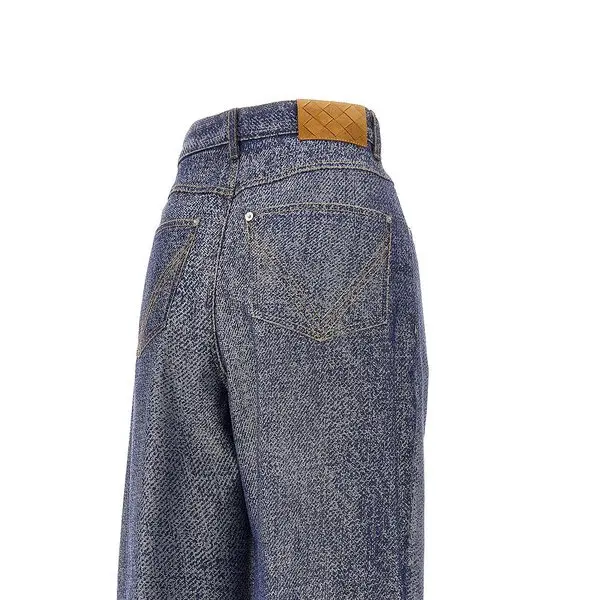 Bottega Veneta Denim-effect Wool-blend Jacquard Pants - Blue