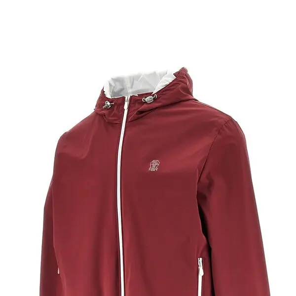 Brunello Cucinelli Bonded Nylon Blouson Jacket - Red