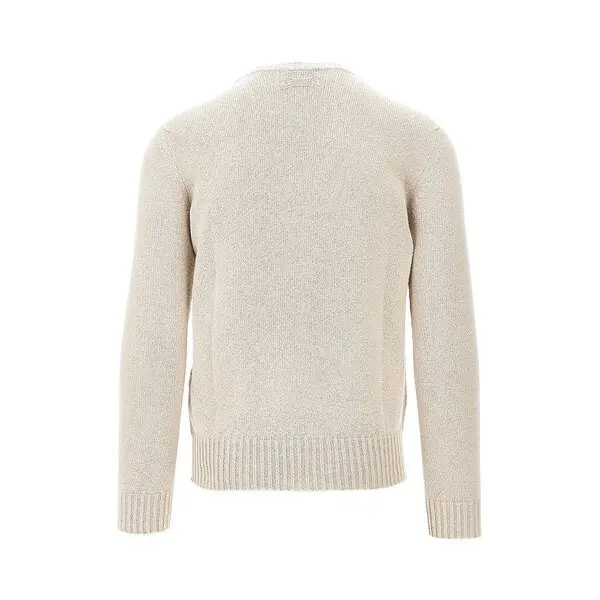 DRUMOHR Chenille-effect Cotton Crewneck Sweater - Beige