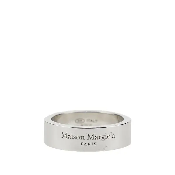 MAISON MARGIELA Engraved Logo Ring - Silver