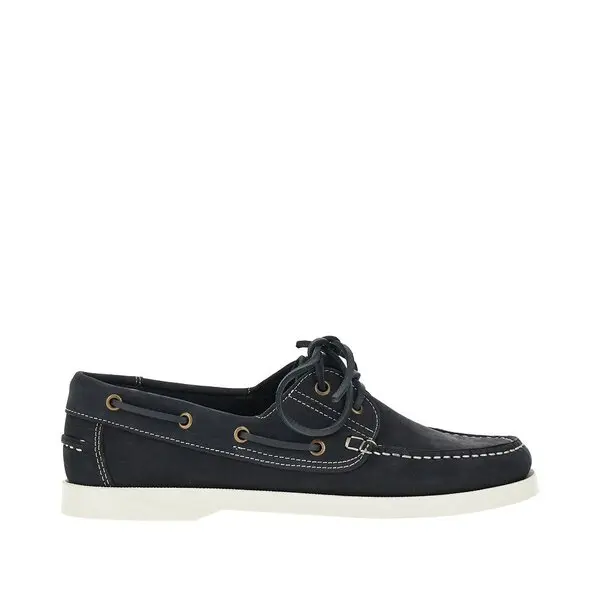 SAXONE Skye Nubuck Leather Boat Shoes