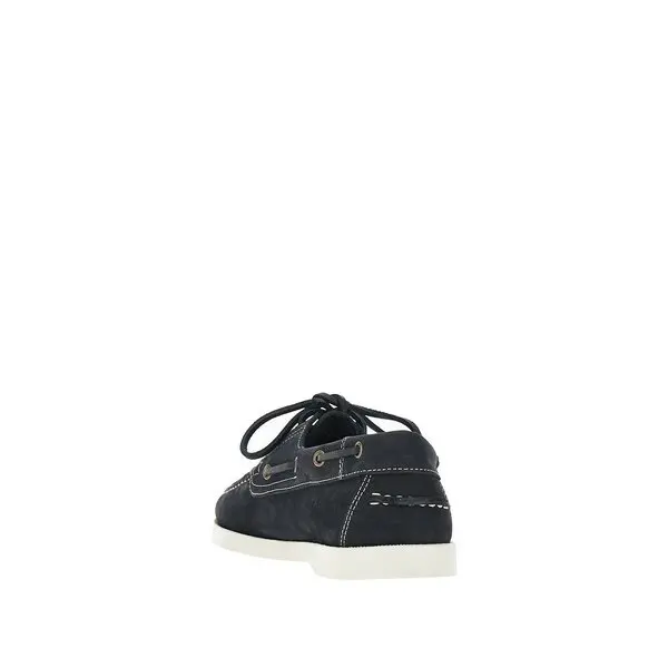 SAXONE Skye Nubuck Leather Boat Shoes