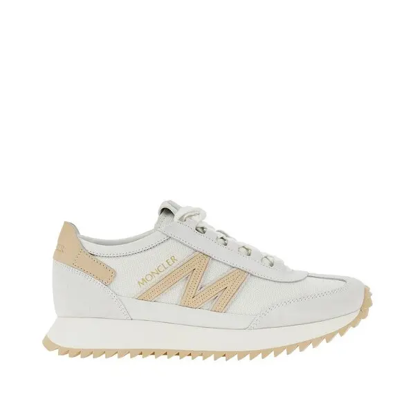Moncler Pacey2 Leather And Canvas Sneakers - White