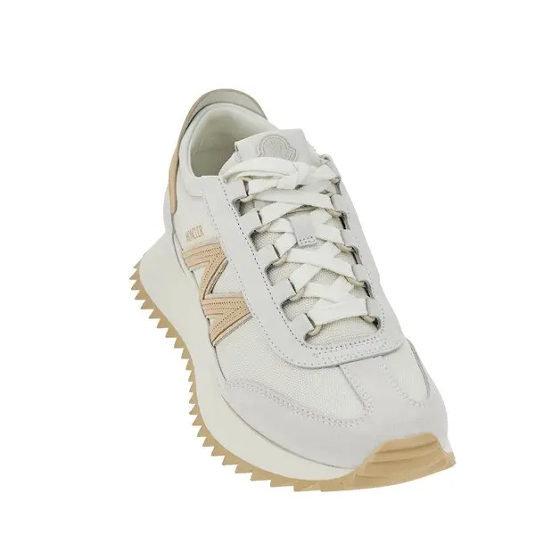 Moncler Pacey2 Leather And Canvas Sneakers - White
