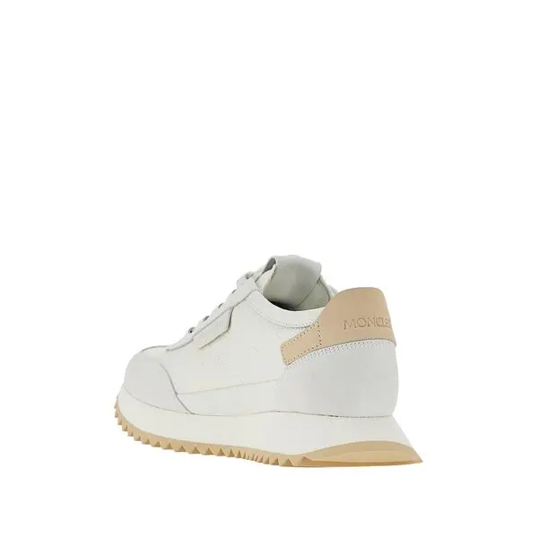 Moncler Pacey2 Leather And Canvas Sneakers - White