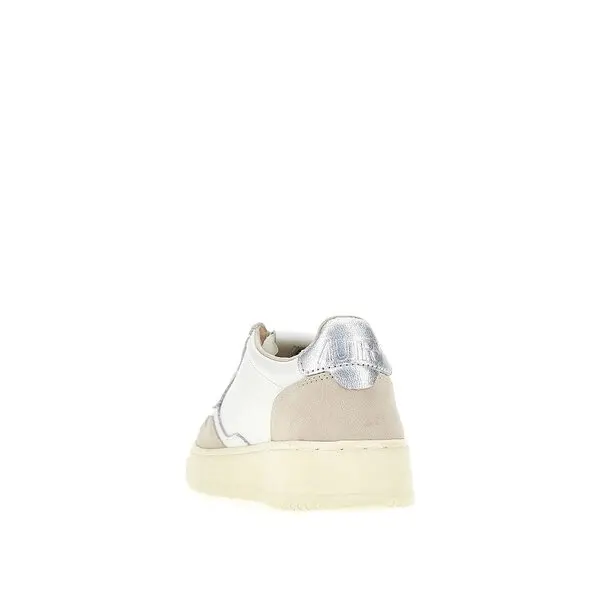 AUTRY Medalist Low Leather Sneakers With Suede Details - White