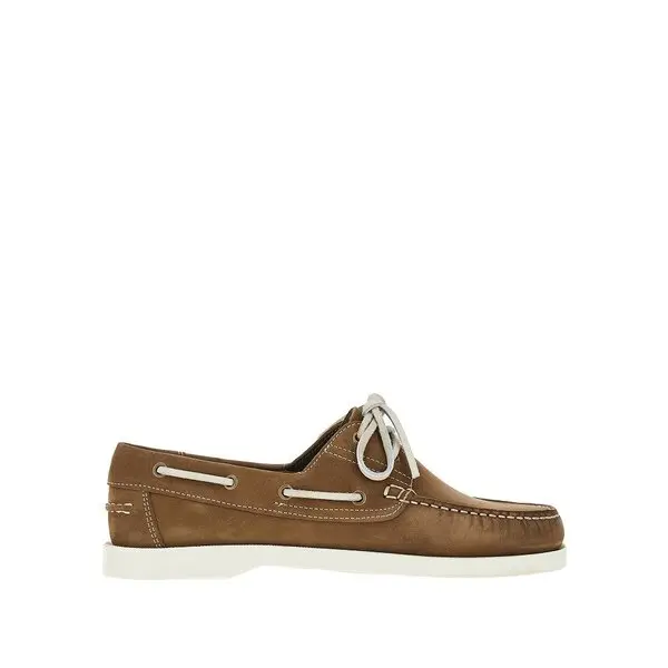 SAXONE Skye Nubuck Leather Boat Shoes
