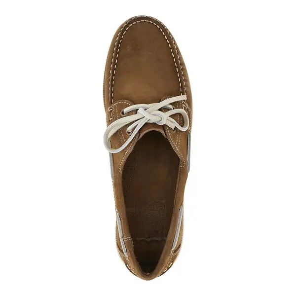 SAXONE Skye Nubuck Leather Boat Shoes