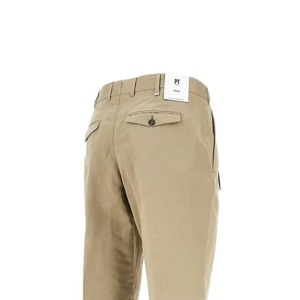PT TORINO Cotton And Linen Rebel Fit Tapered Leg Pants