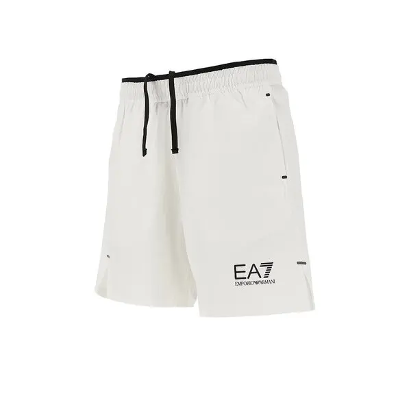 EA7 Technical Fabric Shorts With Logo Print