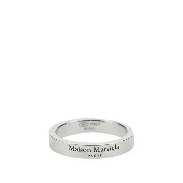 MAISON MARGIELA Engraved Logo Ring - Silver
