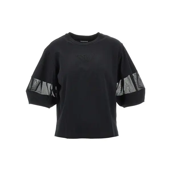 Emporio Armani Supima Cotton T-shirt With Mesh Inserts