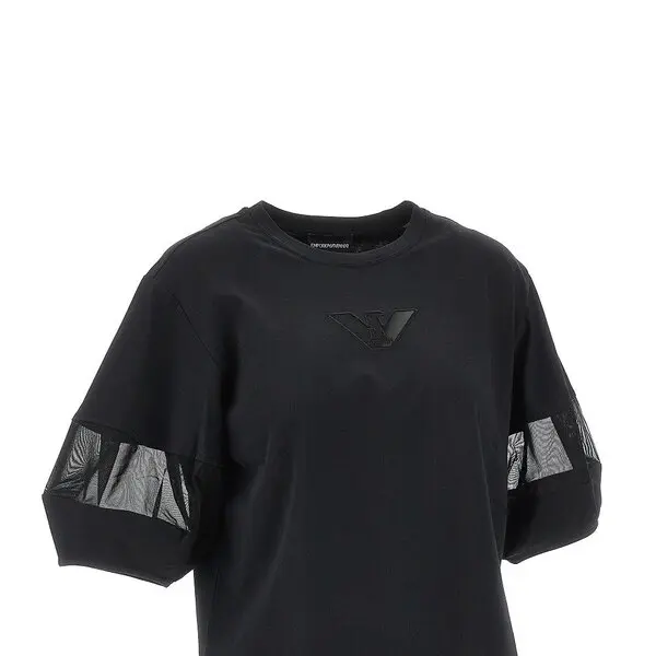 Emporio Armani Supima Cotton T-shirt With Mesh Inserts