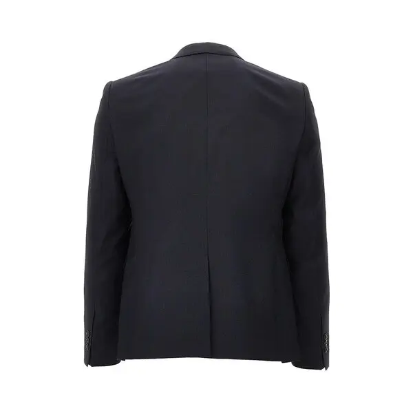 Emporio Armani Jacquard Wool And Silk David Line Suit - Blue