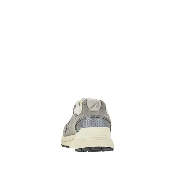AUTRY Hyperway Suede Leather And Mesh Lace-up Sneakers - Grey