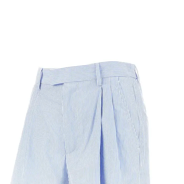 ARMARIUM Camilio Poplin Shorts With Double Pleat And Striped Motif