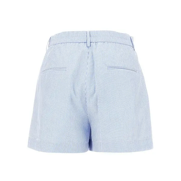 ARMARIUM Camilio Poplin Shorts With Double Pleat And Striped Motif