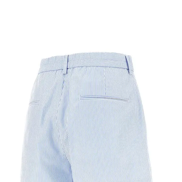 ARMARIUM Camilio Poplin Shorts With Double Pleat And Striped Motif