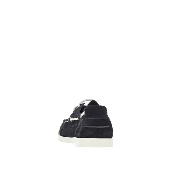 SAXONE Islay Suede Leather Boat Shoes
