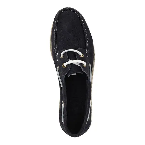 SAXONE Islay Suede Leather Boat Shoes
