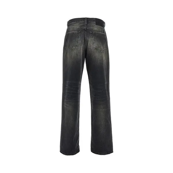 HAIKURE Logan Relaxed Straight Leg Denim Pants - Black