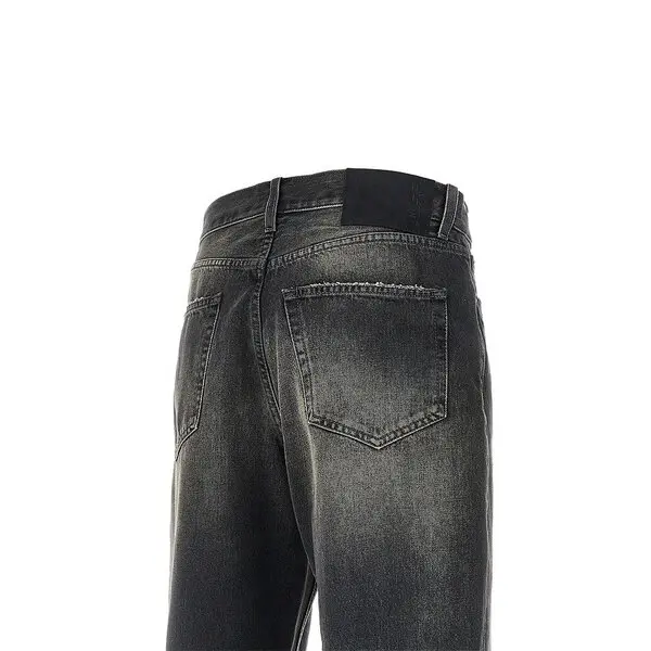 HAIKURE Logan Relaxed Straight Leg Denim Pants - Black
