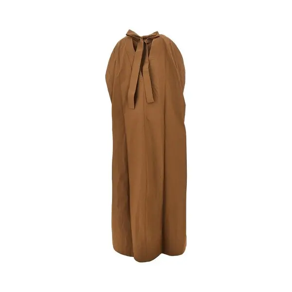 ARMARIUM Nicla Cotton Poplin Maxi Dress With V-neck And Tie Back