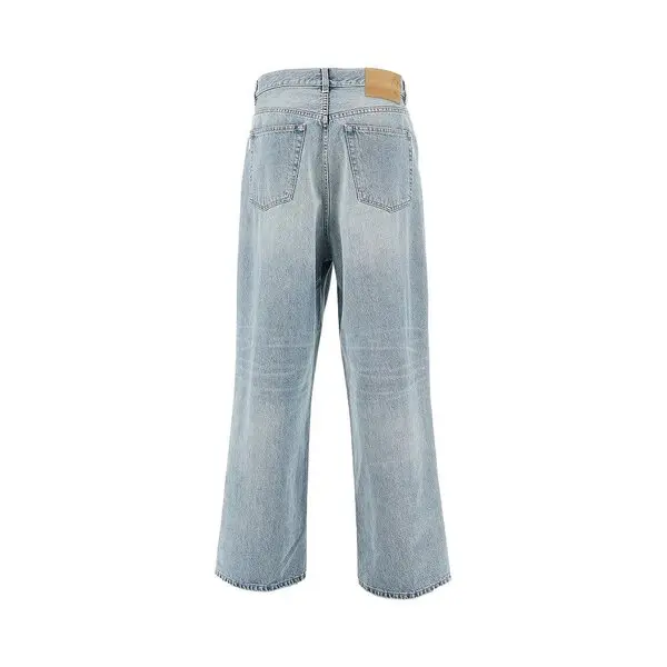 HAIKURE Celestial Wash Wide Leg Denim Pants - Blue