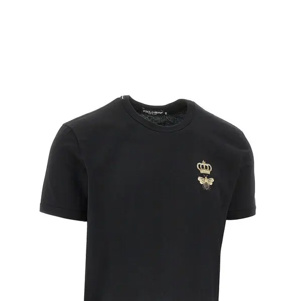 Dolce & Gabbana Bee And Crown Embroidery T-shirt