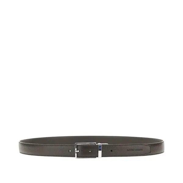 Emporio Armani Leather Reversible Belt - Brown